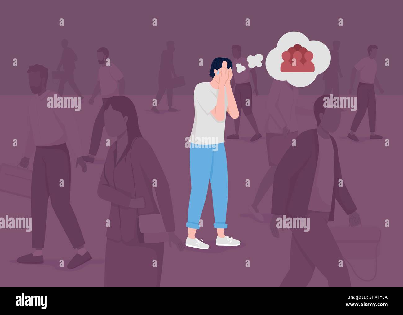 Crowd panic Stock Vector Images - Alamy