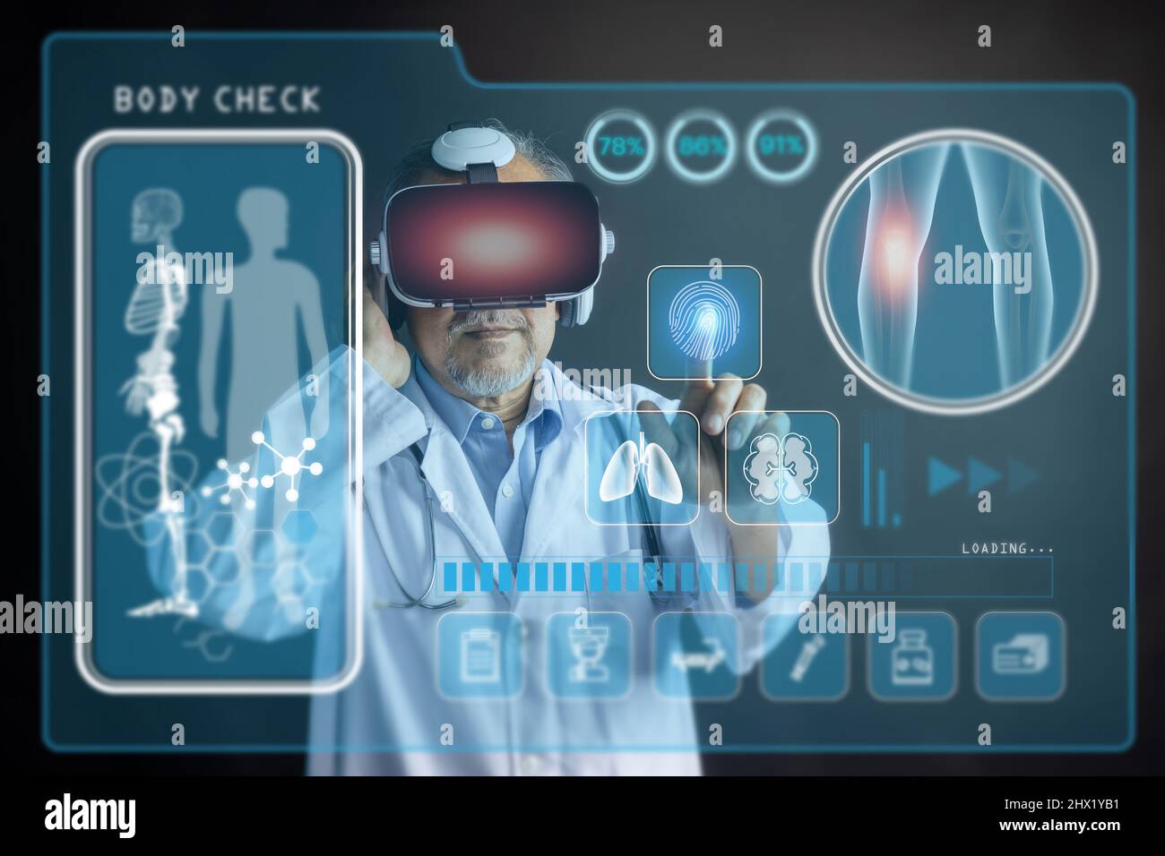 Digital medical health futuristic and global metaverse technology ...