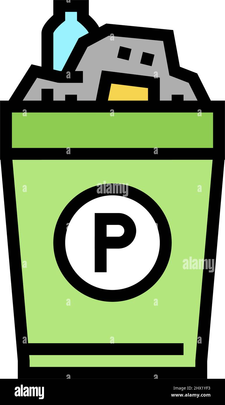 waste plastic color icon vector illustration Stock Vector Image & Art ...