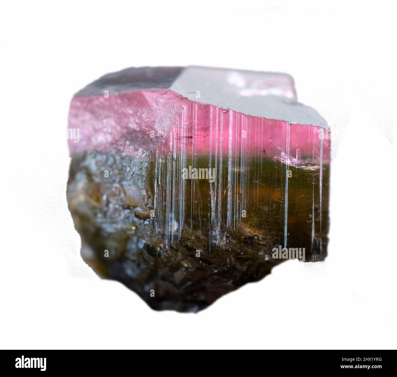 tourmaline mineral specimen stone rock geology gem crystal Stock Photo ...