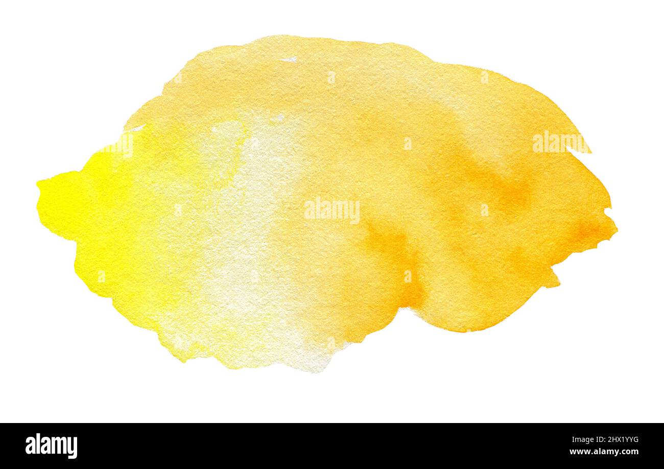 Abstract gradient yellow watercolor on white background Stock Photo - Alamy