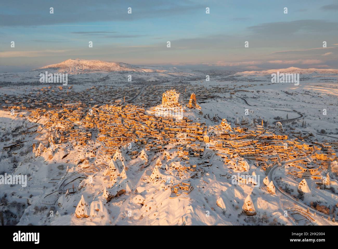 Uchisar Castle in Cappadocia Region of Turkey Stock Photo - Alamy