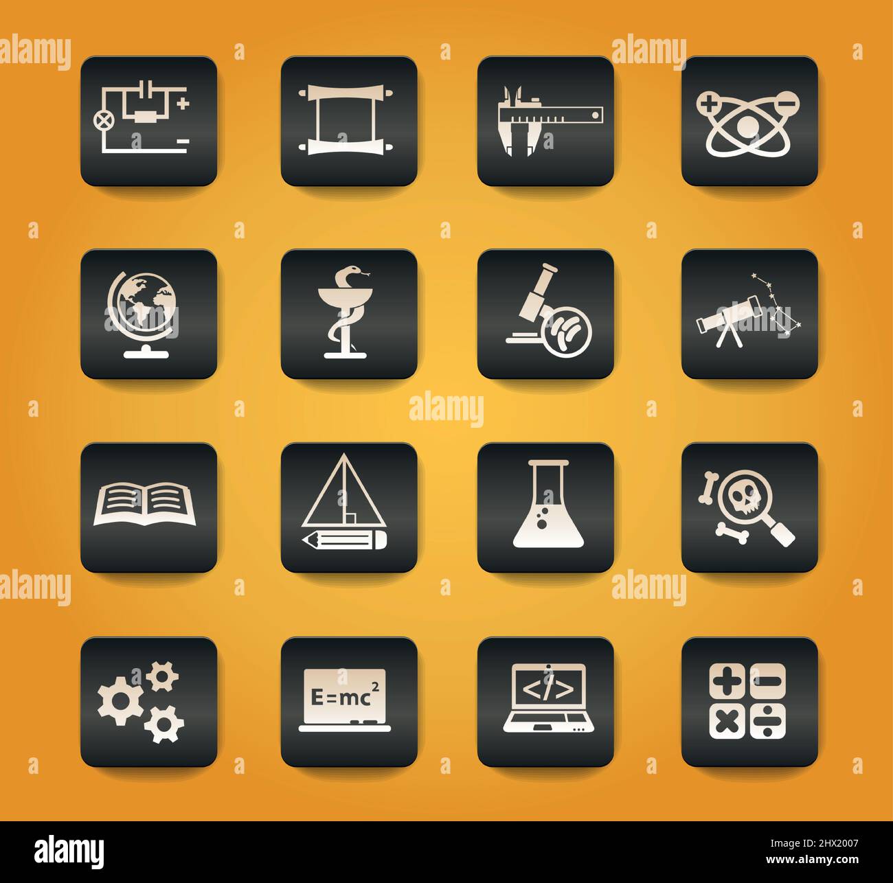 science web icons for user interface design Stock Vector Image & Art ...