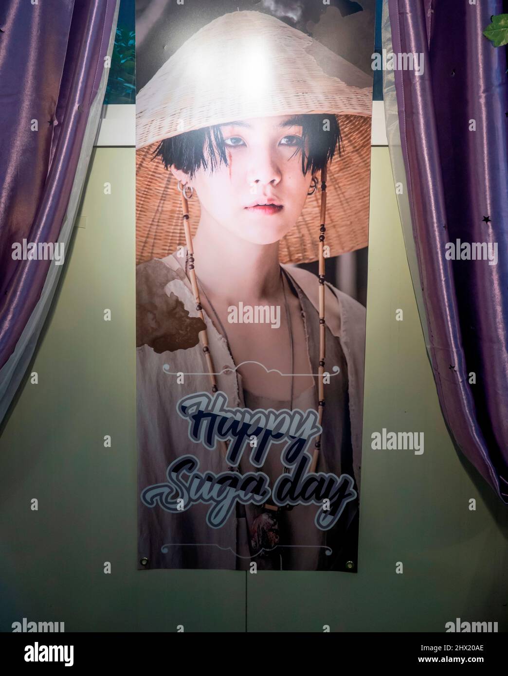 BTS member Suga's birthday, Mar 7, 2022 : A cafe decorated to celebrate ...