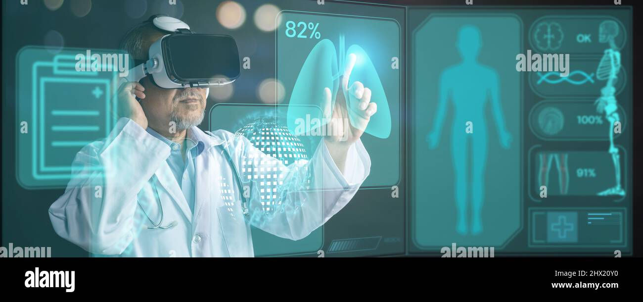 Digital medical health futuristic and global metaverse technology ...