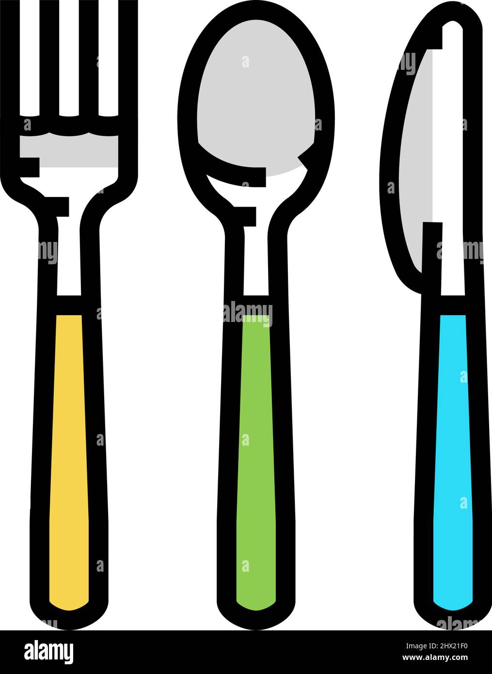 cutlery plastic color icon vector illustration Stock Vector Image & Art ...