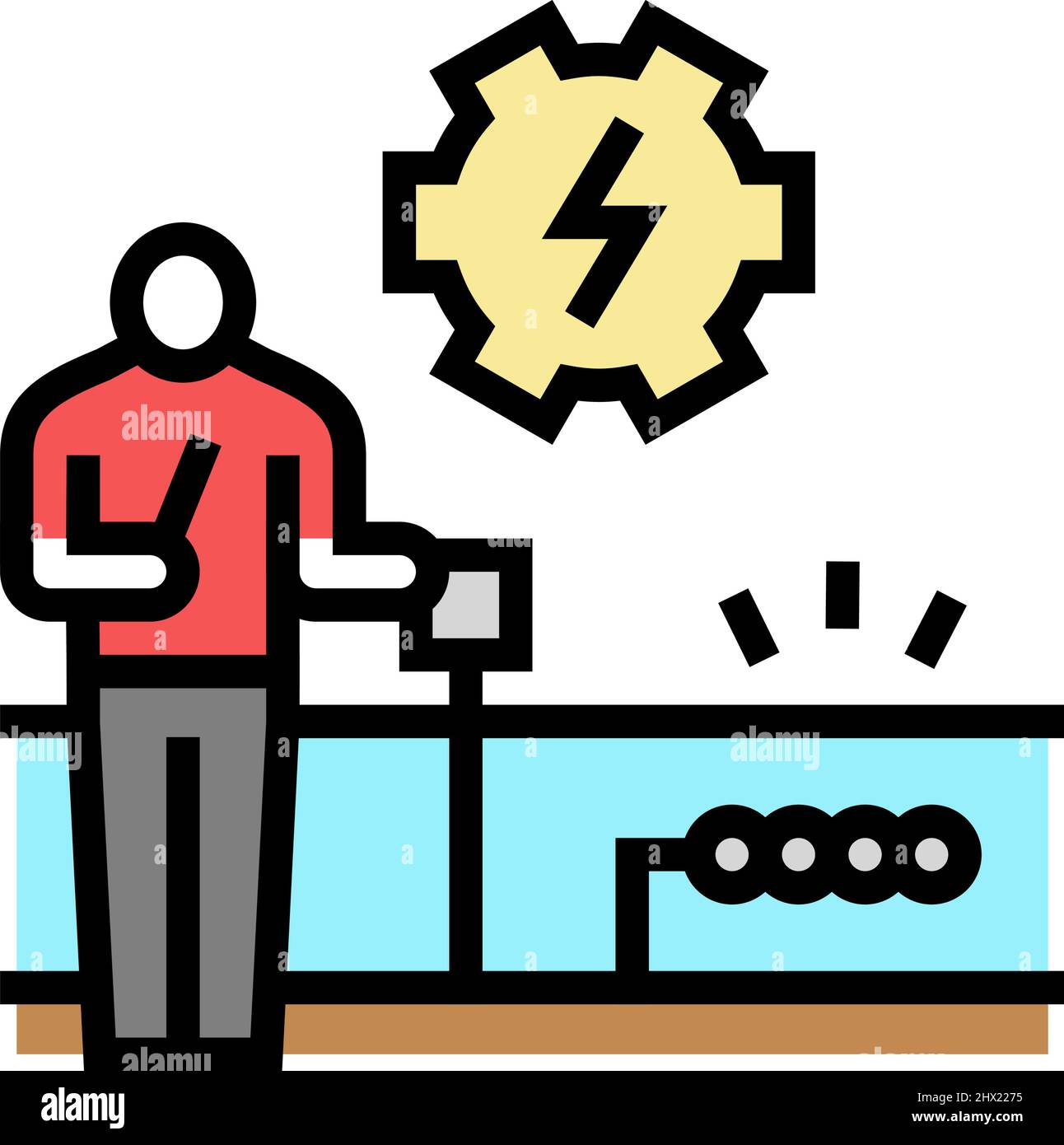 switches and sockets installation color icon vector illustration Stock ...