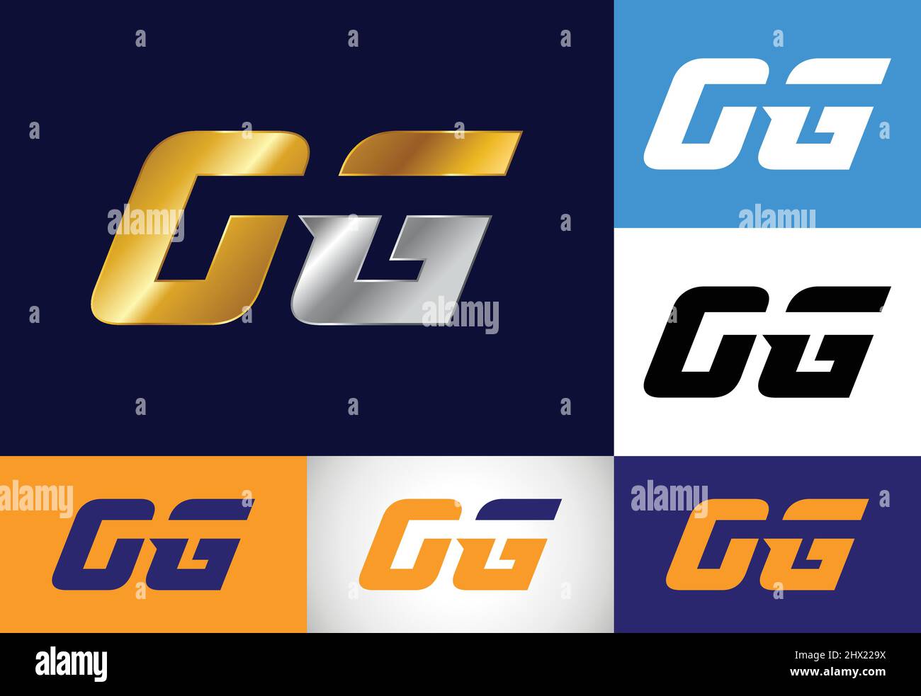 Initial Letter O G Logo Design Vector. Graphic Alphabet Symbol For ...