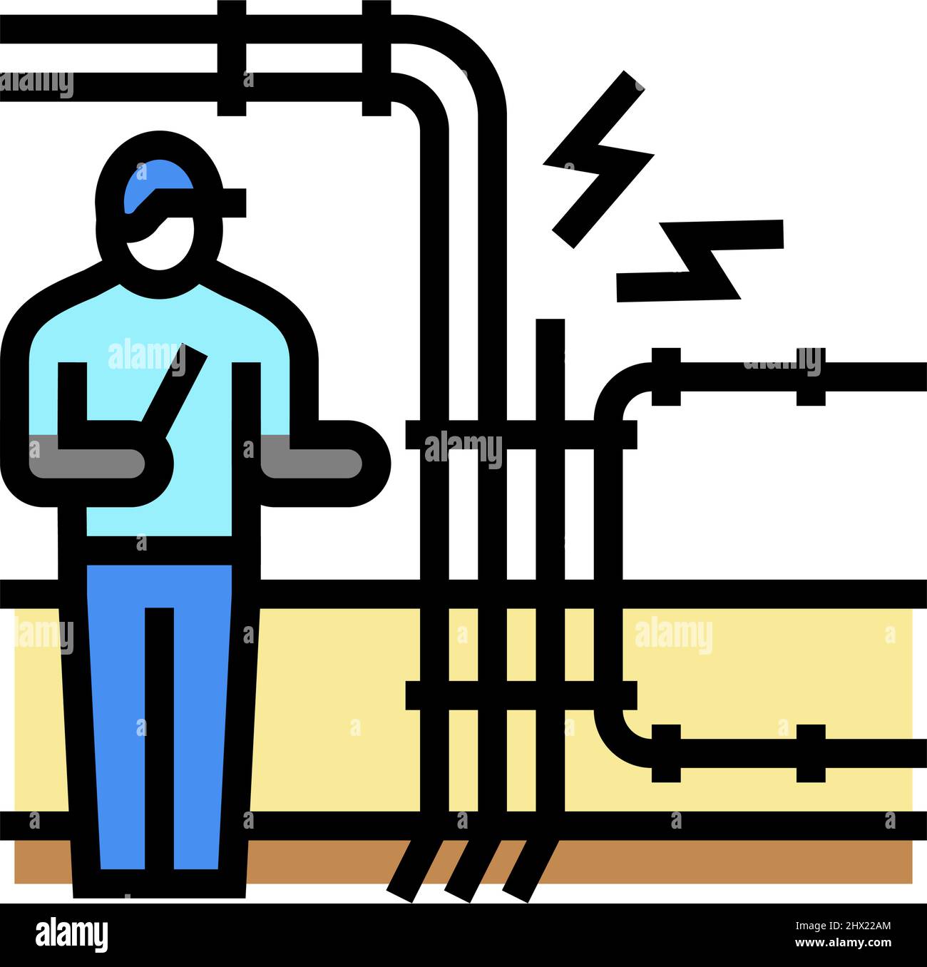 electrical fault finding color icon vector illustration Stock Vector ...
