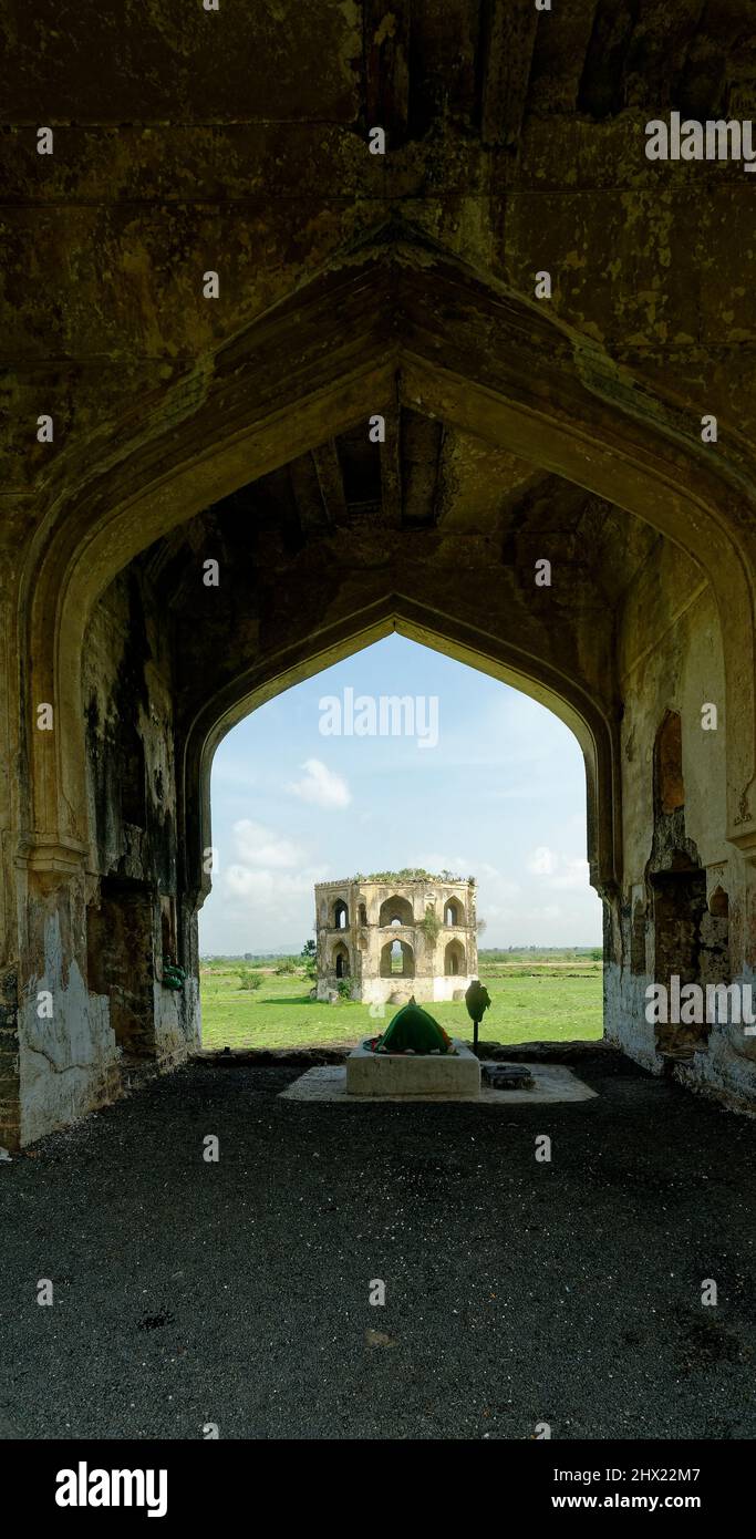 Mughal architectural building of Biist Baag in Ahmednagar state ...