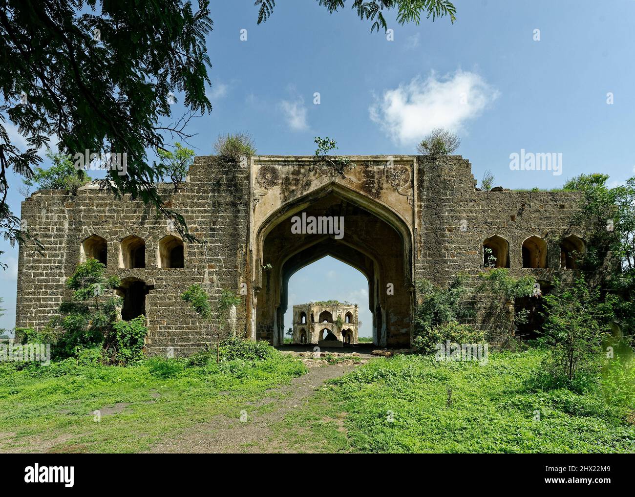 Mughal architectural building of Biist Baag in Ahmednagar state ...