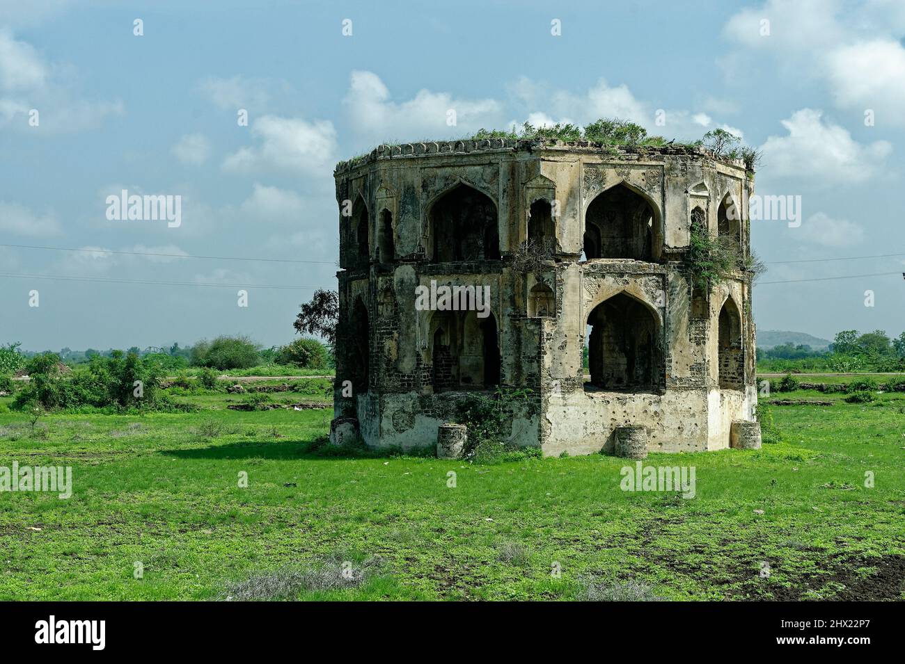 Mughal architectural building of Biist Baag in Ahmednagar state ...