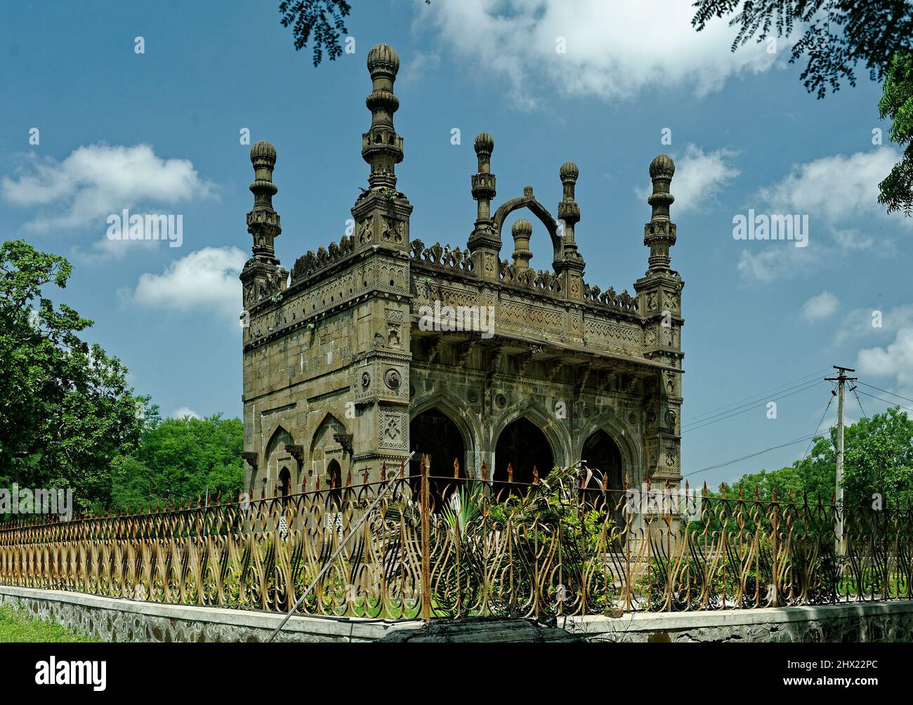Decorative and ancient Damdi Masjid at Ahmednagar state Maharashtra ...
