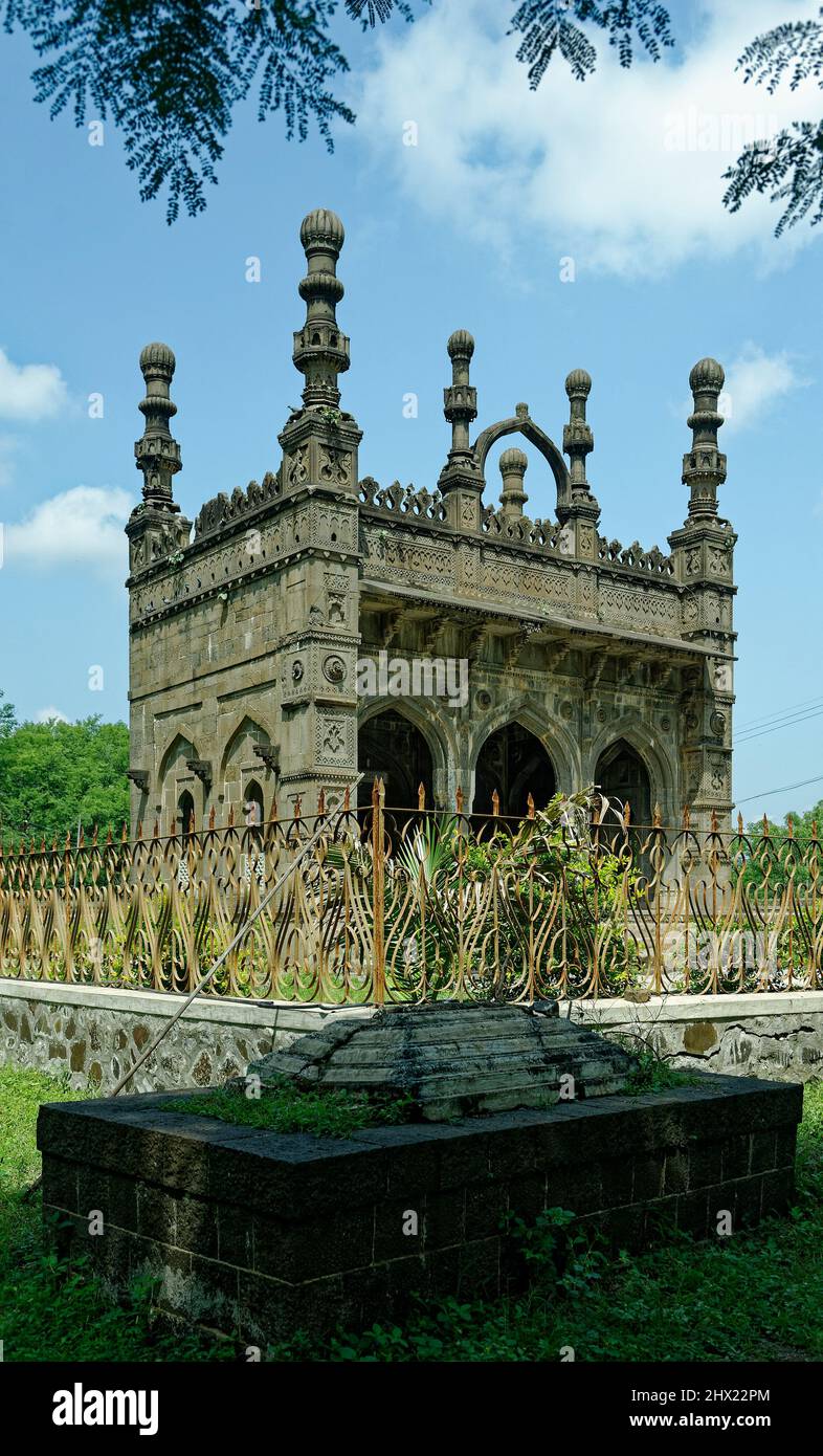 Decorative and ancient Damdi Masjid at Ahmednagar state Maharashtra ...