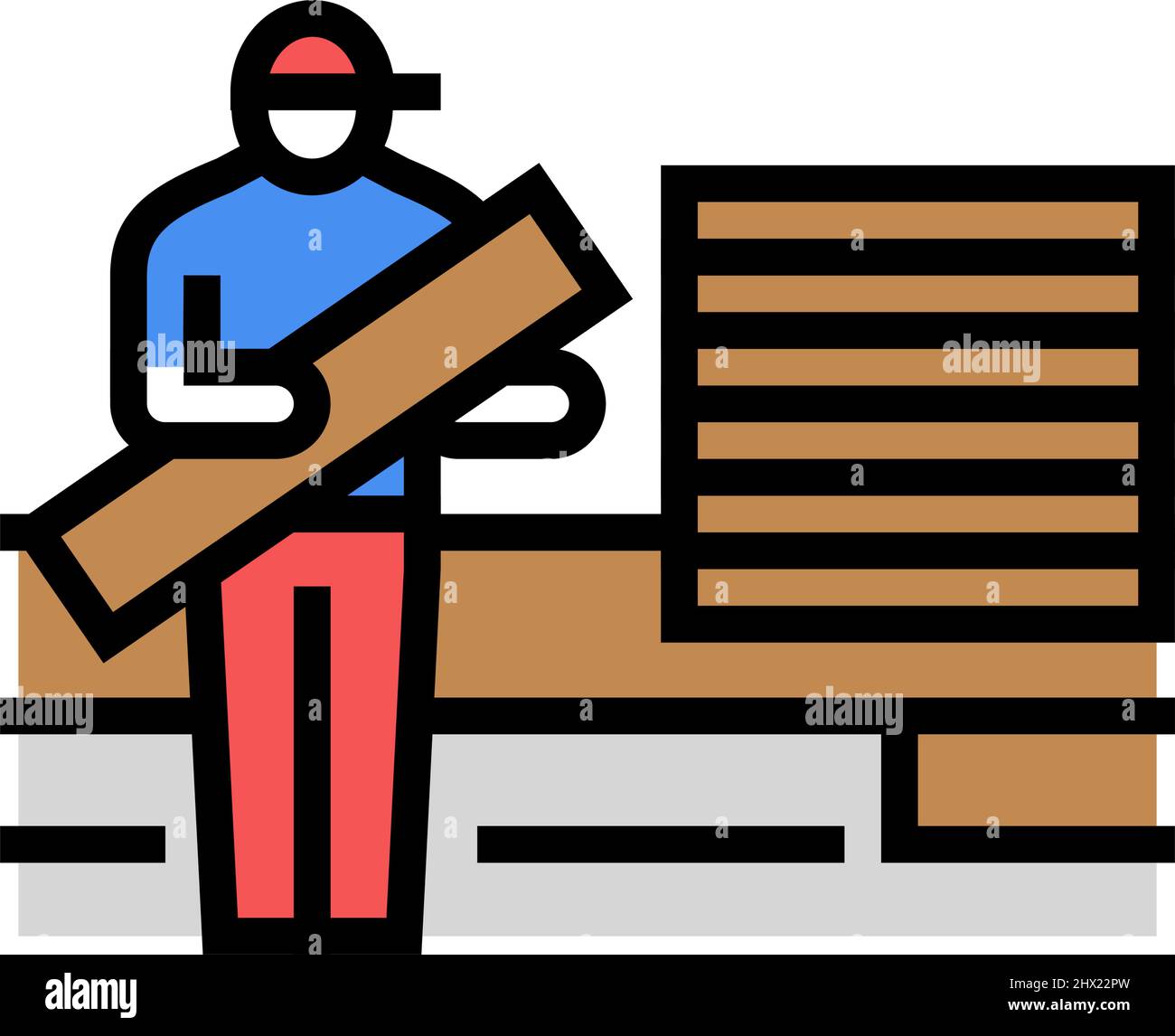 flooring services color icon vector illustration Stock Vector Image ...