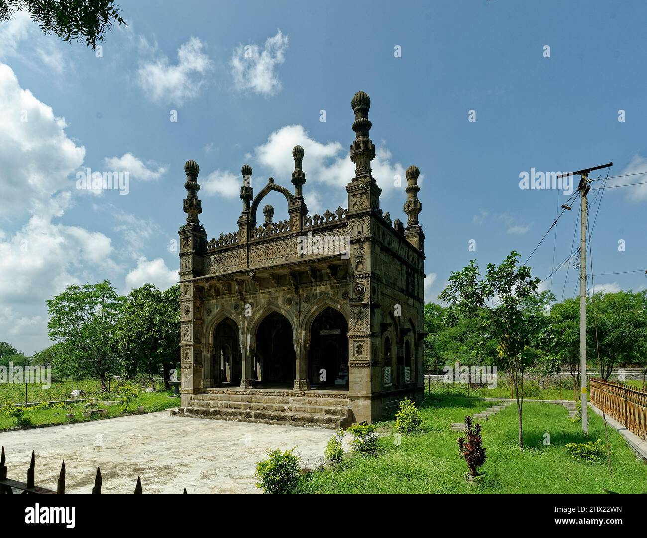 Decorative and ancient Damdi Masjid at Ahmednagar state Maharashtra ...