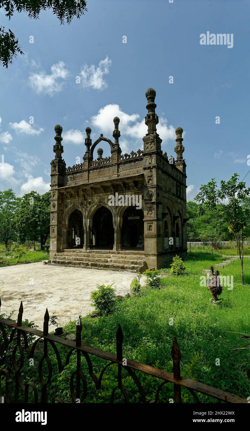 Decorative and ancient Damdi Masjid at Ahmednagar state Maharashtra ...