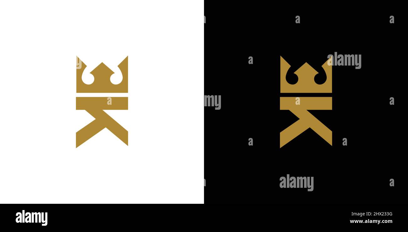 Modern and unique letter K initial king logo Stock Vector Image & Art ...