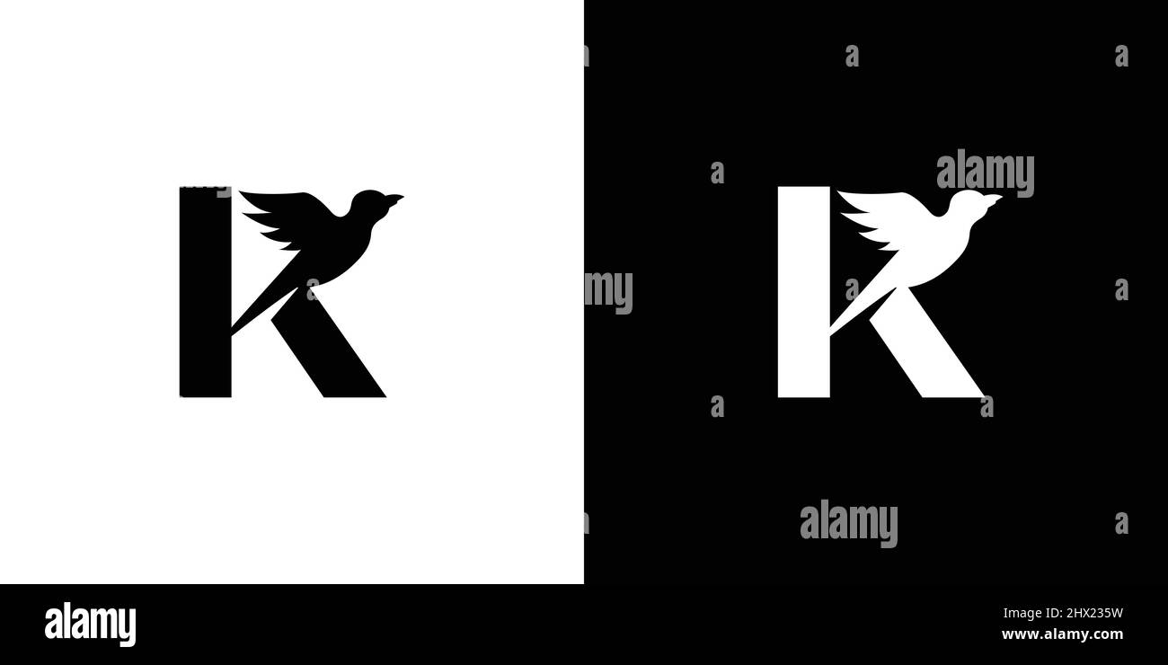 K letter bird logo hi-res stock photography and images - Alamy
