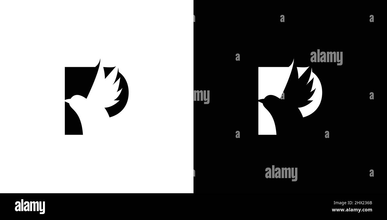 P letter bird logo hi-res stock photography and images - Alamy