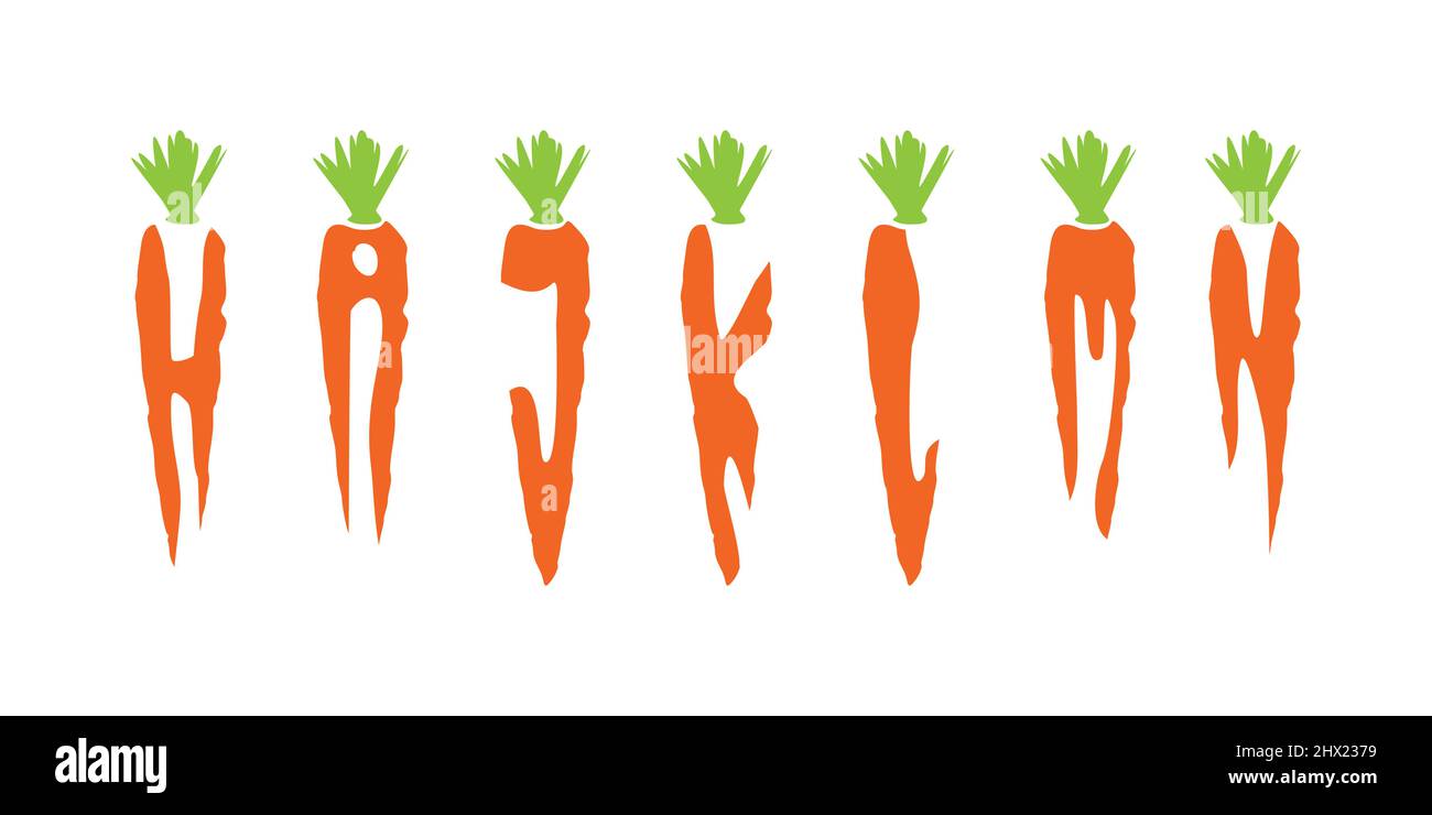 Simple and colorful alphabet letter carrot illustration design 1 Stock ...