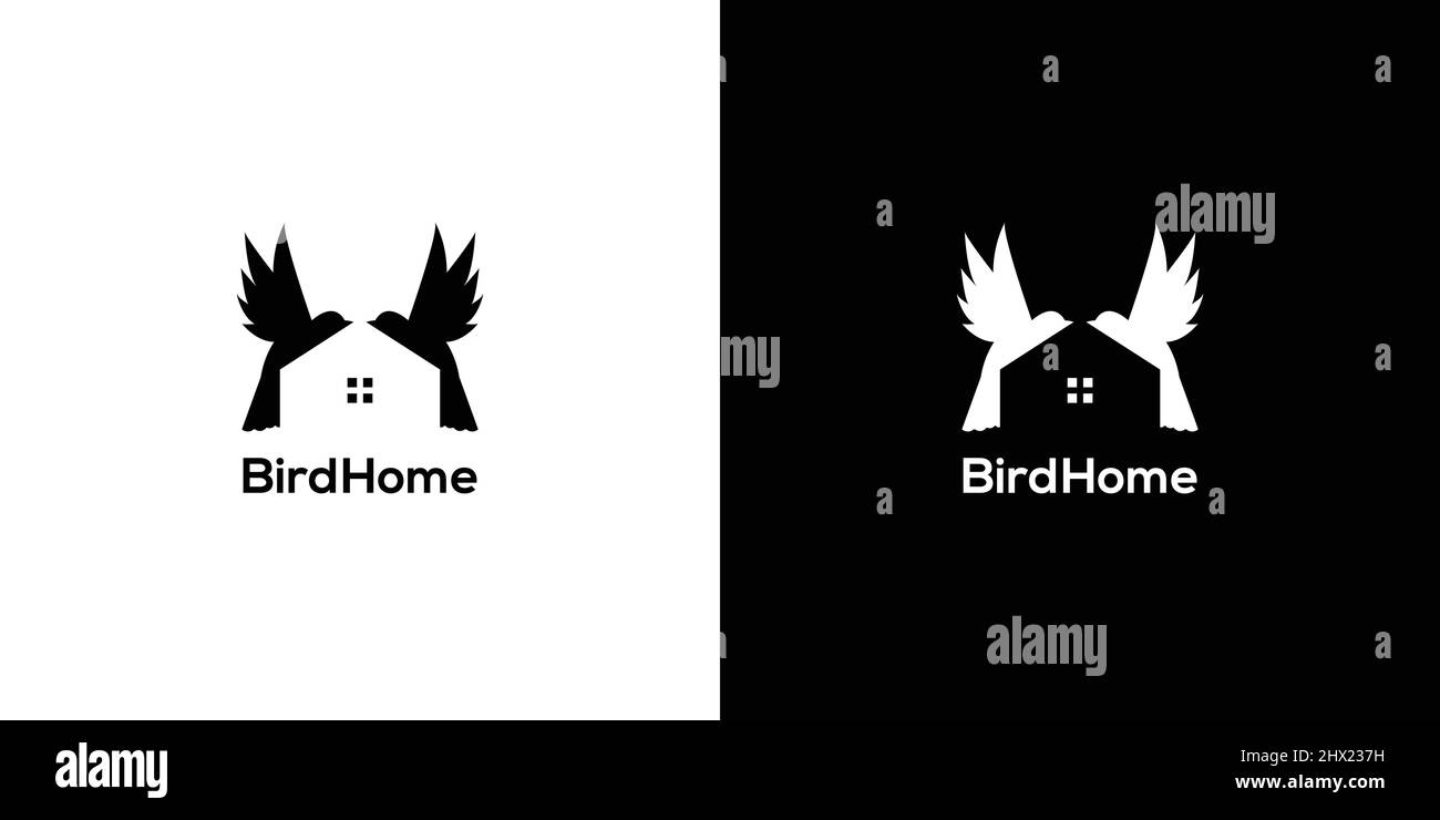 Simple and attractive birdhouse logo design Stock Vector Image & Art ...