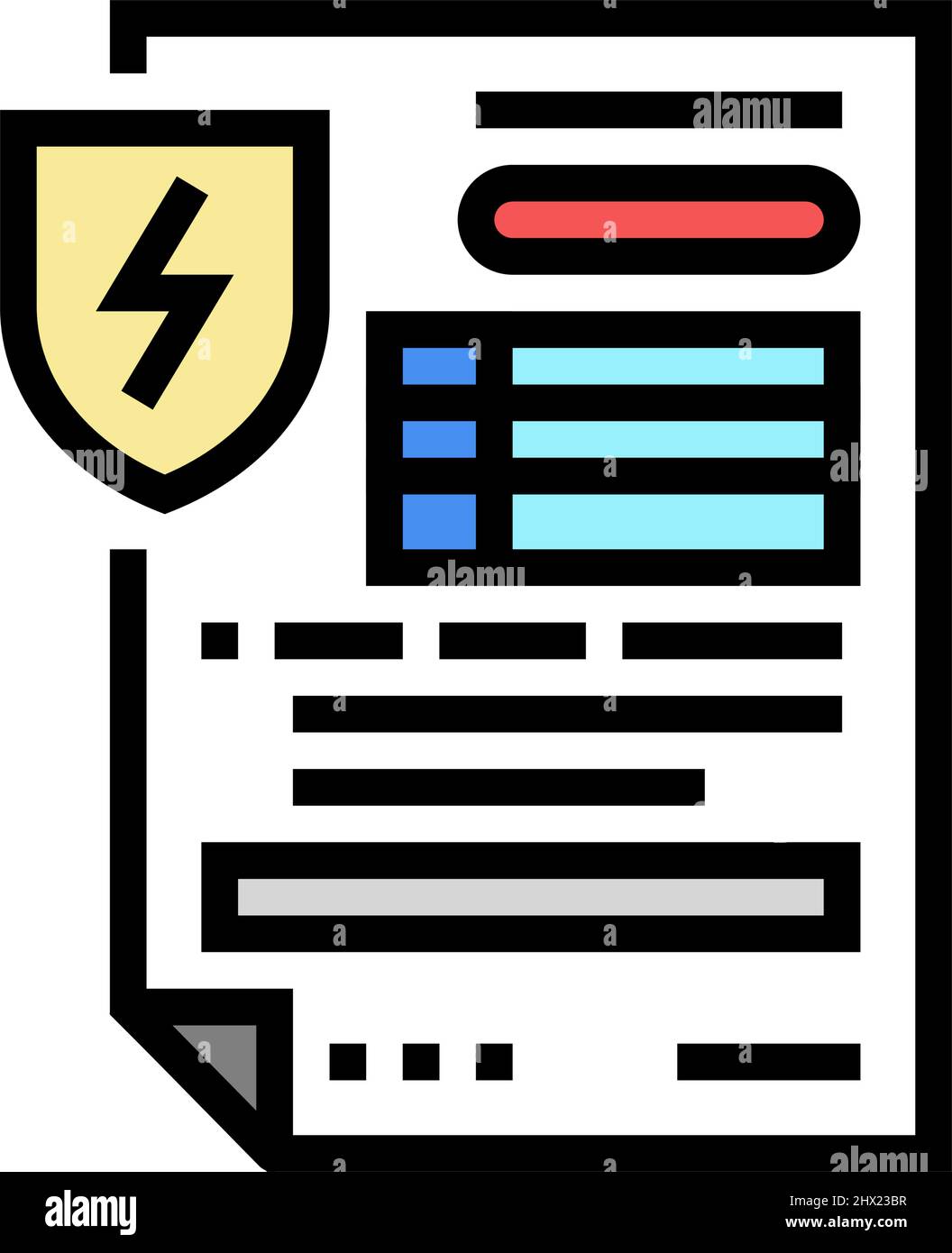 electrical safety certificate color icon vector illustration Stock ...