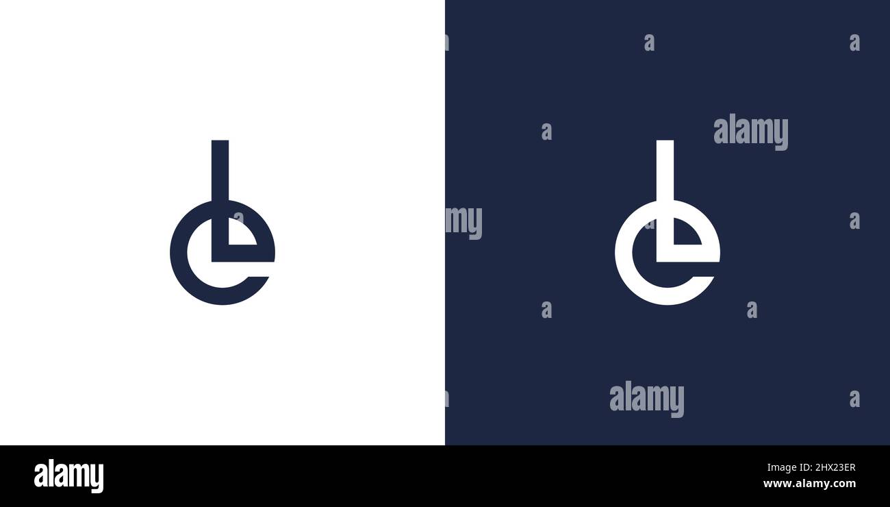 strong and modern letter LE initials logo design Stock Vector Image ...