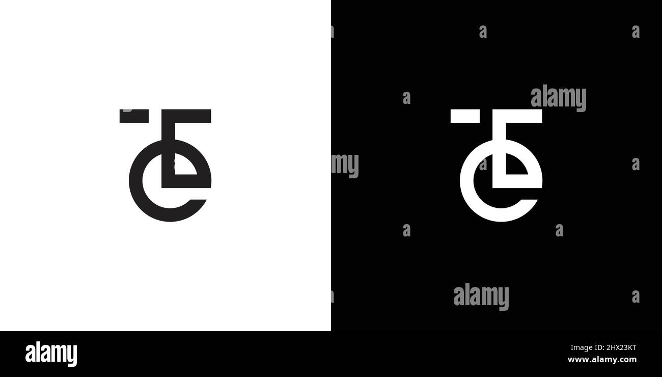 strong and modern letter TE initials logo design Stock Vector Image ...