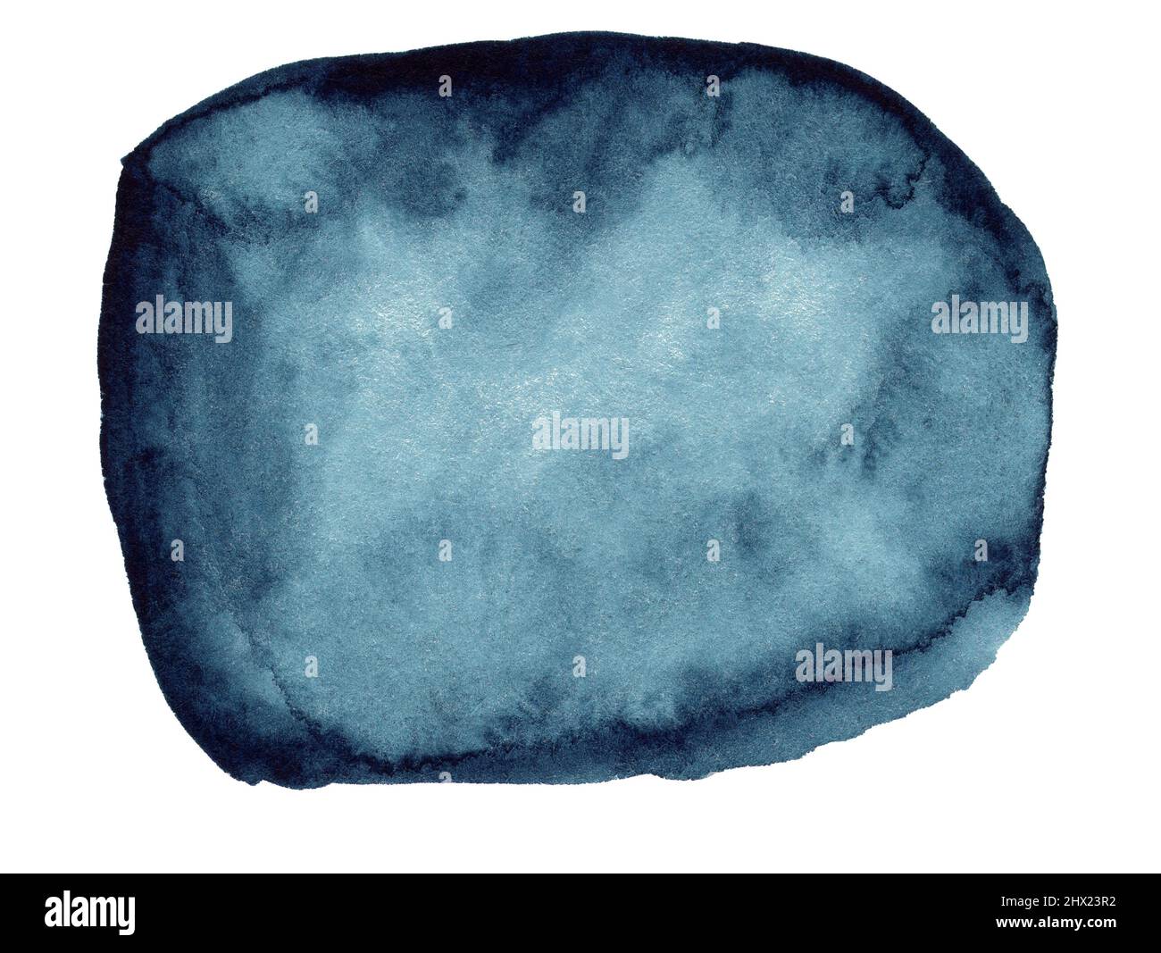 Deep blue watercolor stain with gradient. Watercolor cloud Stock Photo ...