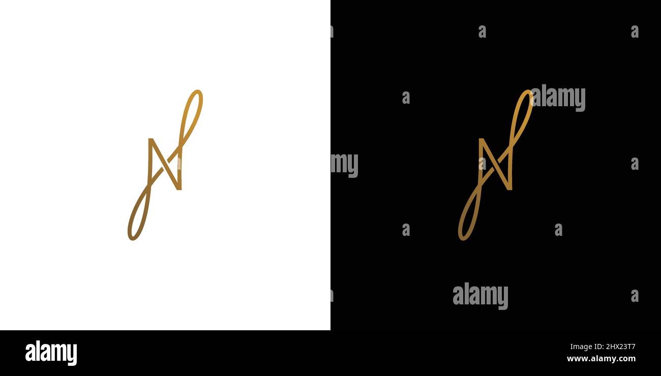 Unique and modern letter N initials infinity logo design Stock Vector ...