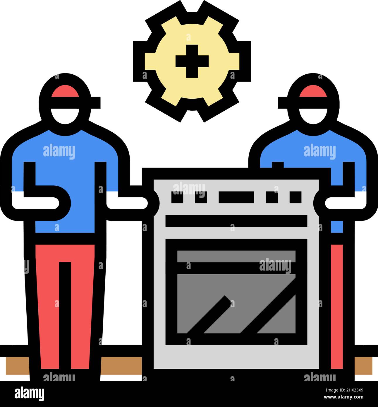 appliance installation color icon vector illustration Stock Vector ...