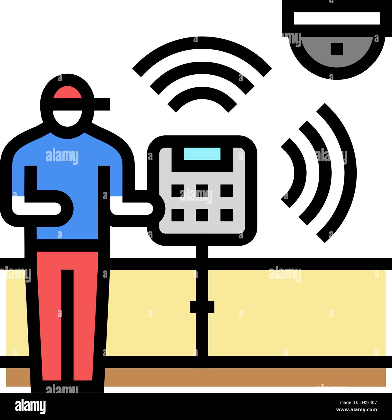 smart home device installation color icon vector illustration Stock ...