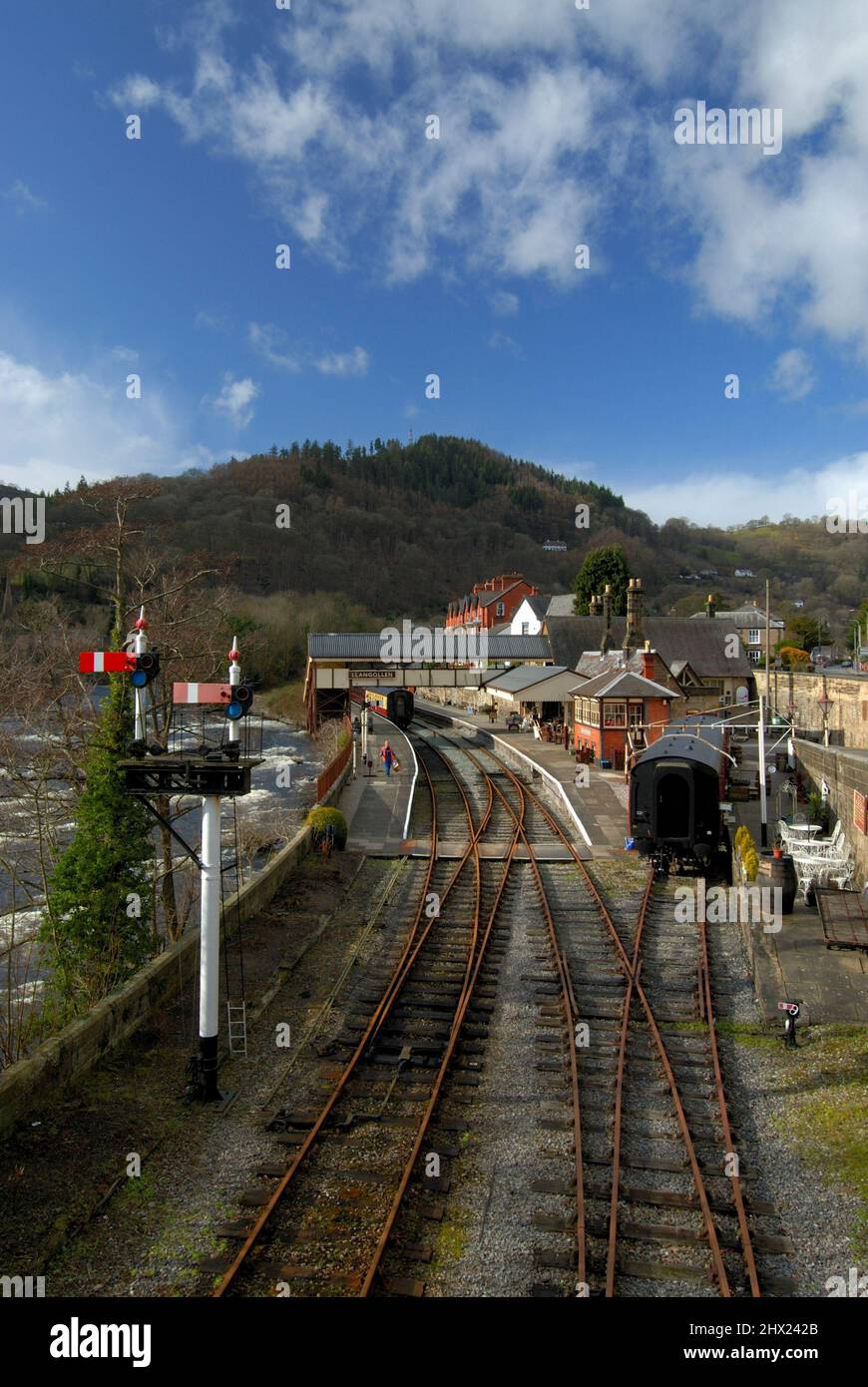 Llangollen Railway Station, Denbighshire, Wales UK Stock Photo - Alamy