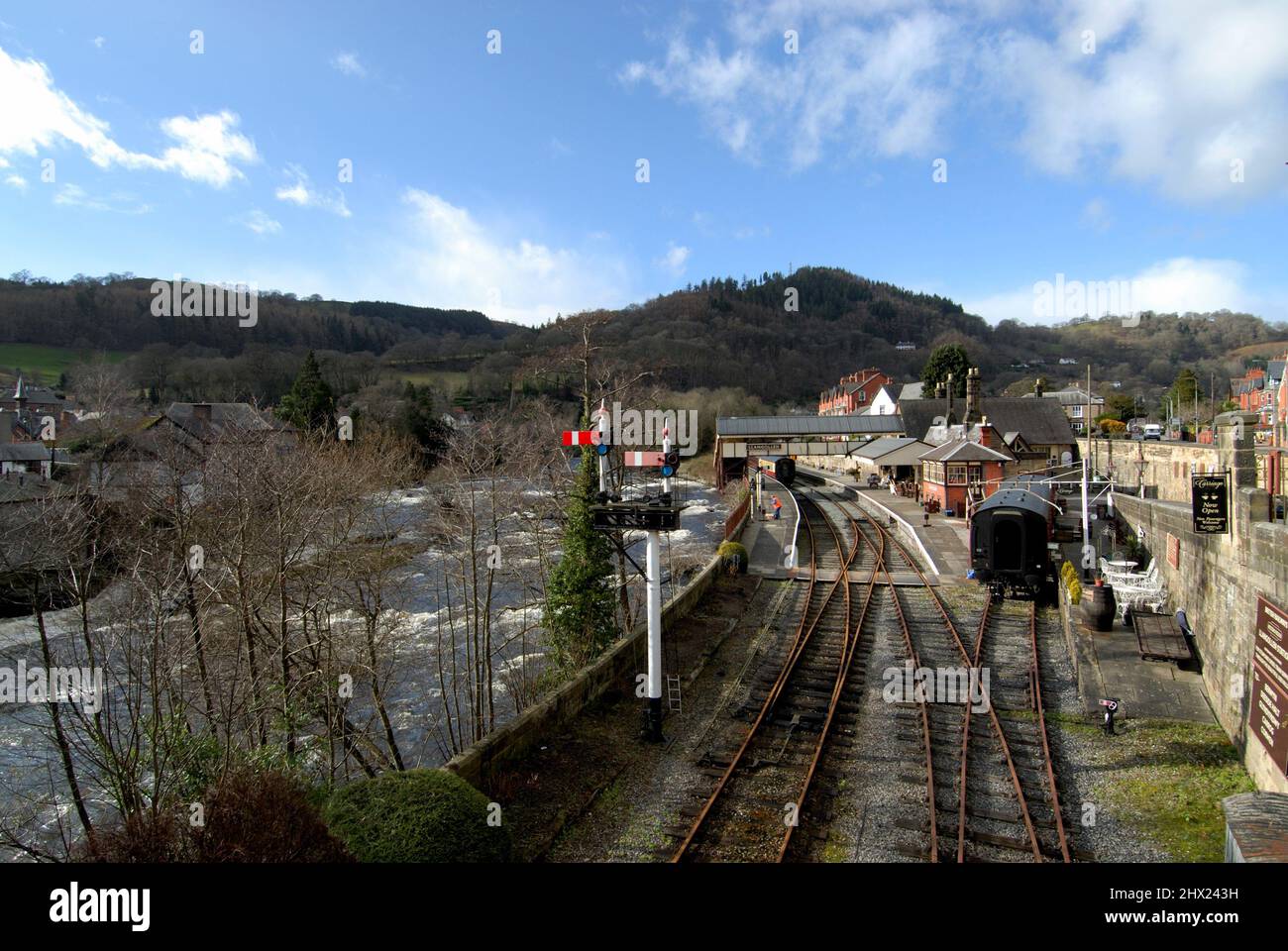 Llangollen Railway Station, Denbighshire, Wales UK Stock Photo - Alamy