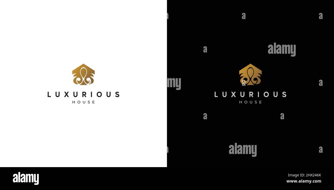 Luxury and elegant home logo design 2 Stock Vector Image & Art - Alamy