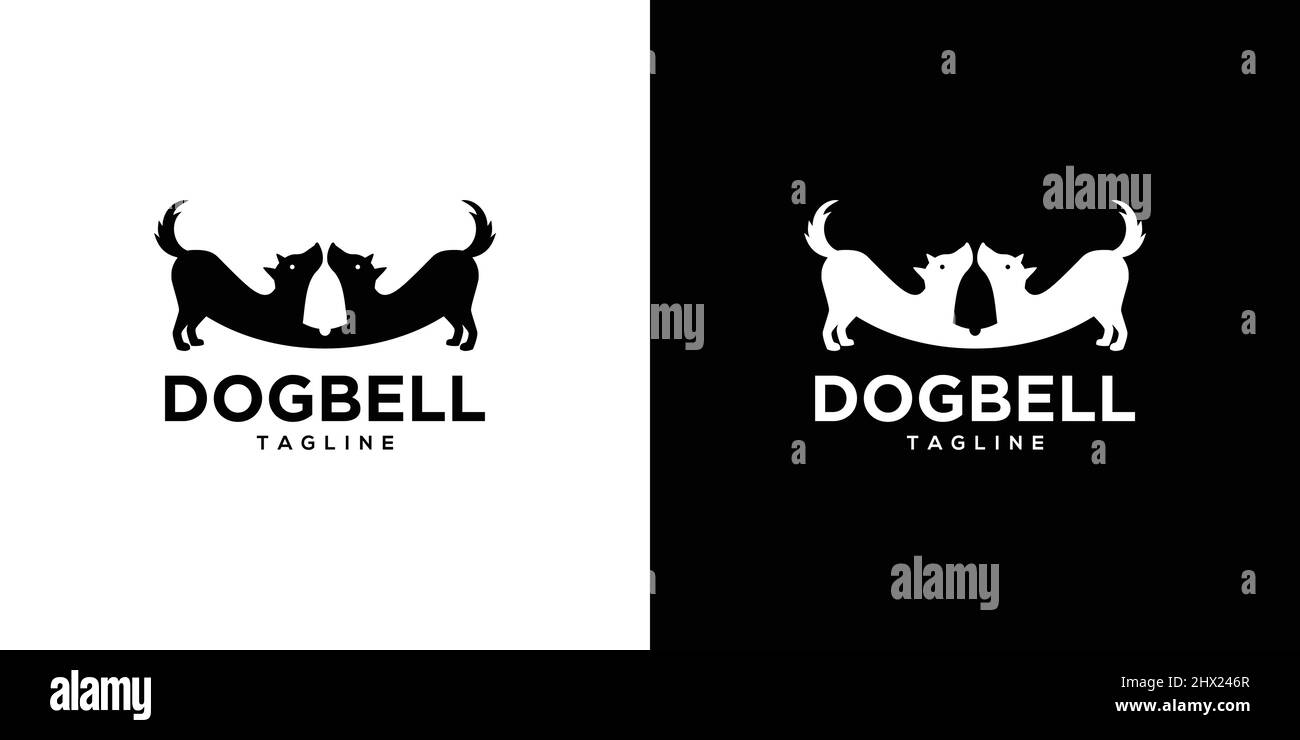Logo design of 2 dogs with a unique and attractive combination of a ...