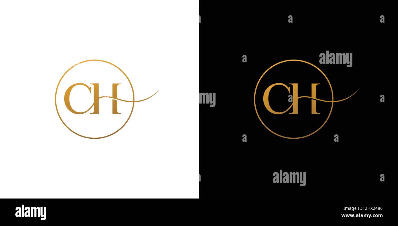 Elegant and luxurious CH initials logo design Stock Vector Image & Art ...