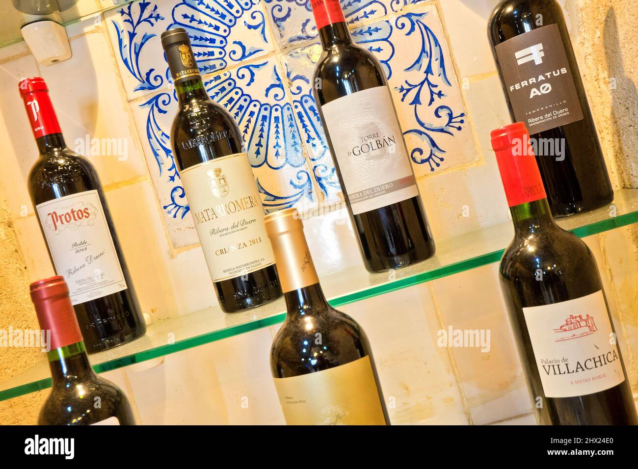 Bottles of Spanish Red Wine Collection Stock Photo - Alamy