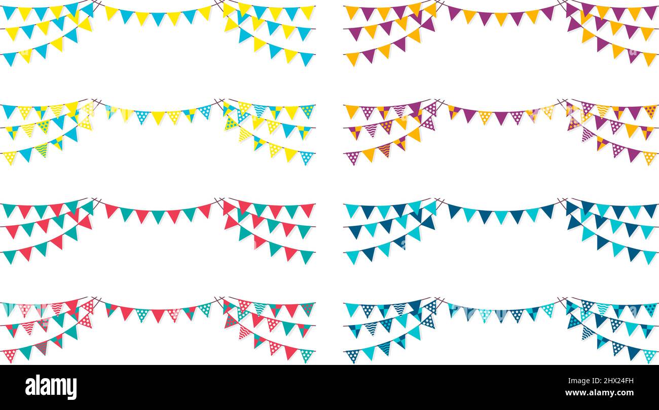 Festival bunting flags hi-res stock photography and images - Alamy