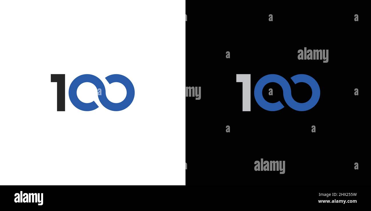 Number 100 logo icon modern Stock Vector Images - Alamy