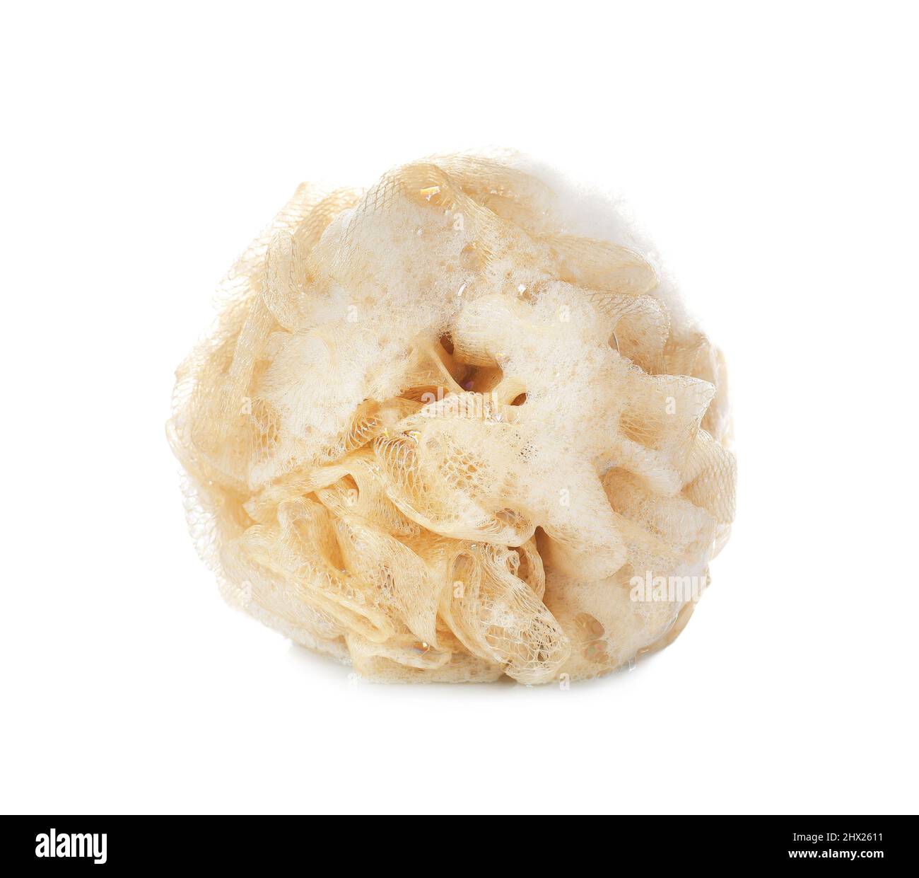Bath soapy sponge isolated on white background Stock Photo - Alamy