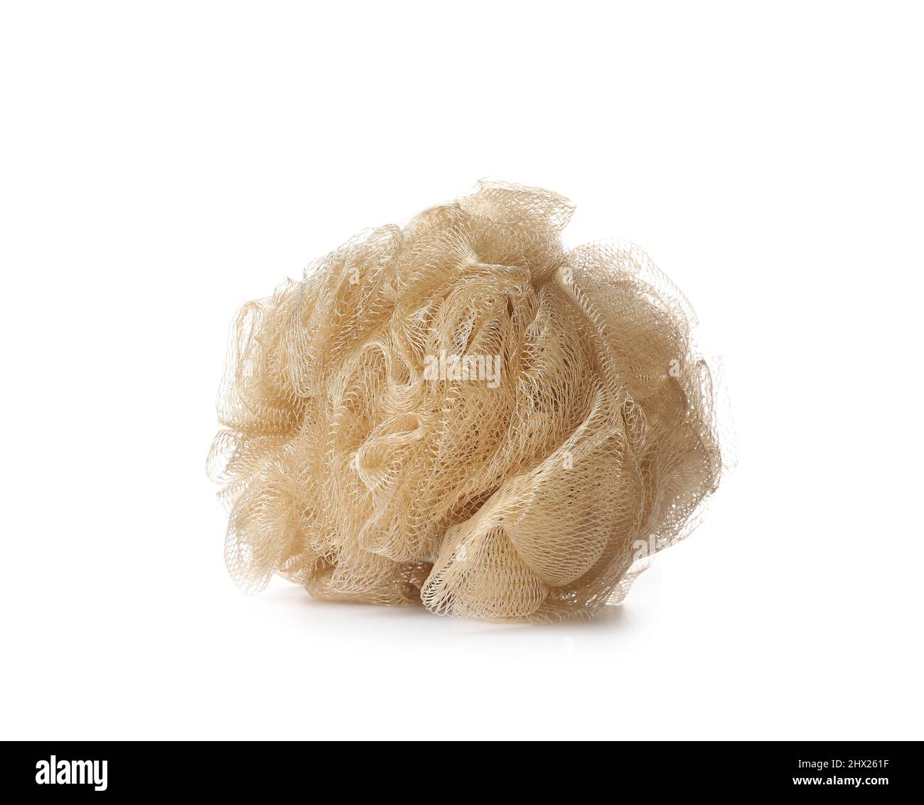 Soft bath sponge on white background Stock Photo - Alamy