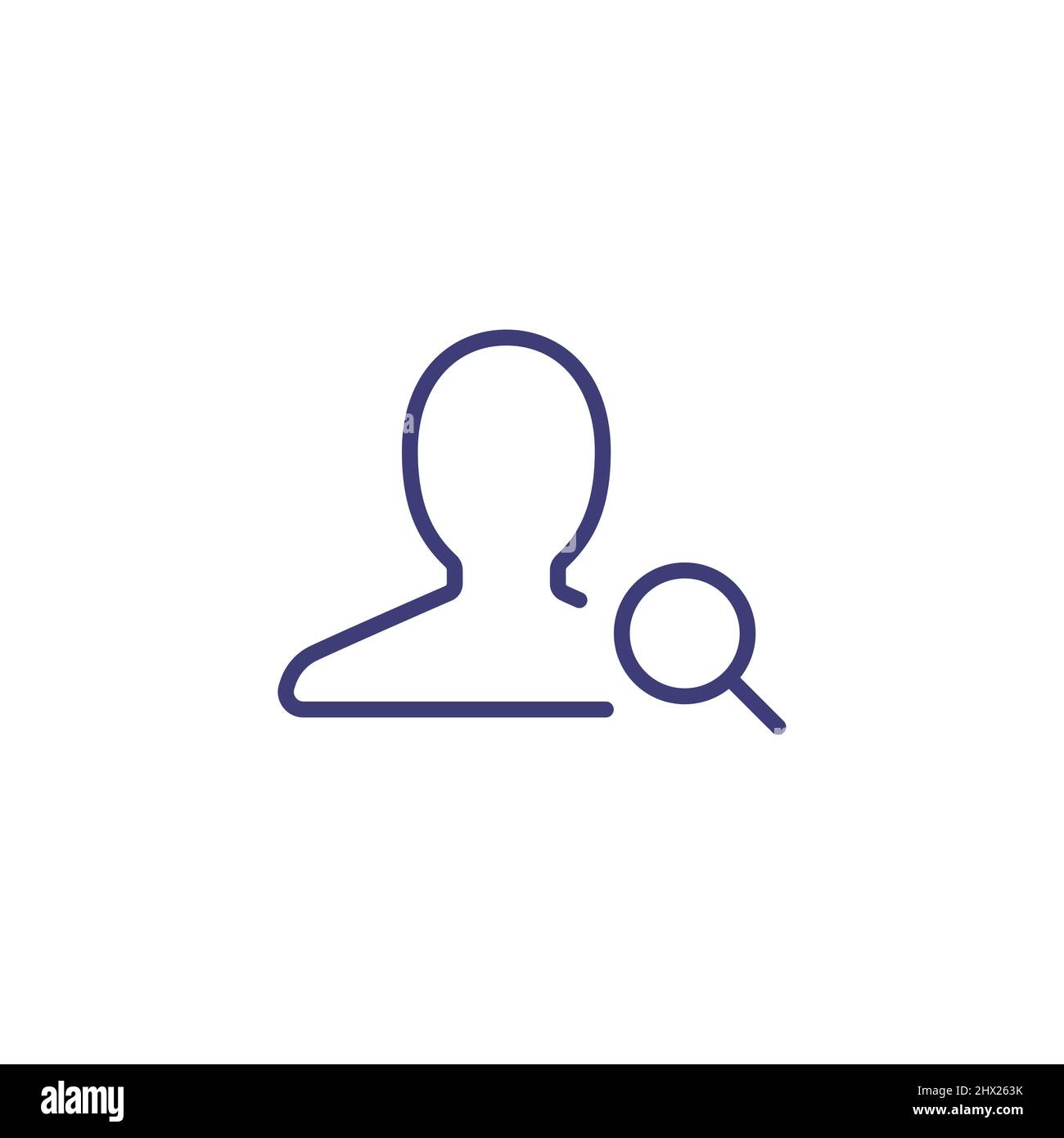 Person people search icon. People focus talent human vector search job ...