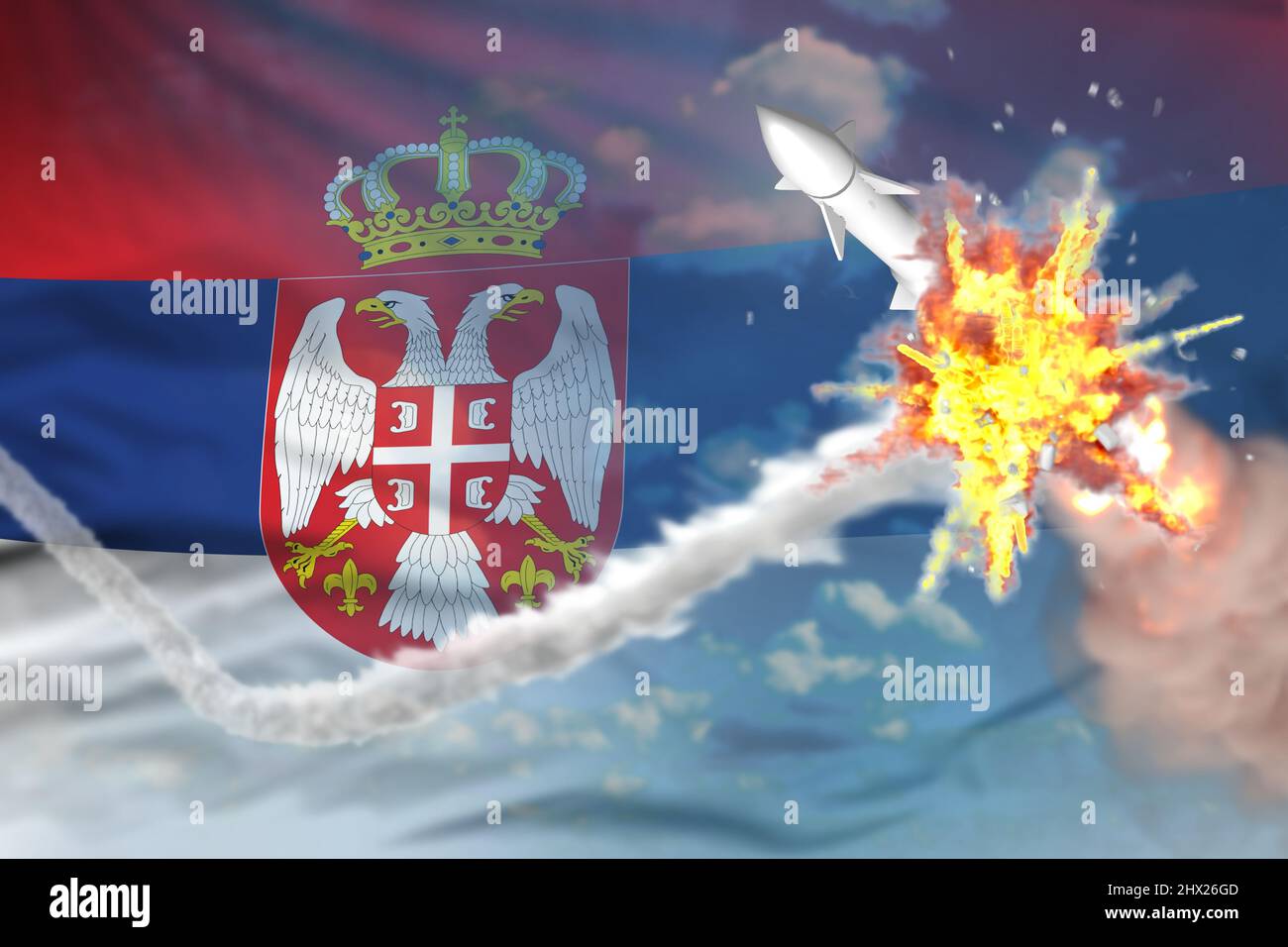 Strategic rocket destroyed in air, Serbia ballistic warhead protection ...