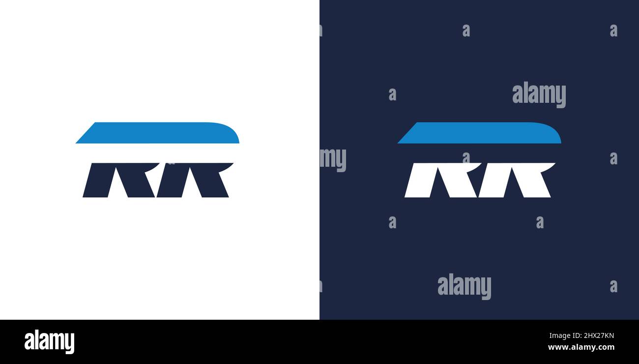 Unique and modern initial letter RR logo design Stock Vector Image ...