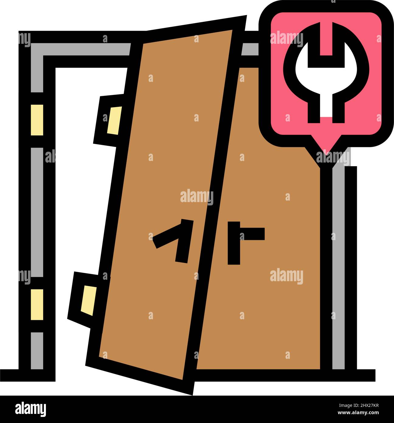 door repairs color icon vector illustration Stock Vector Image & Art ...