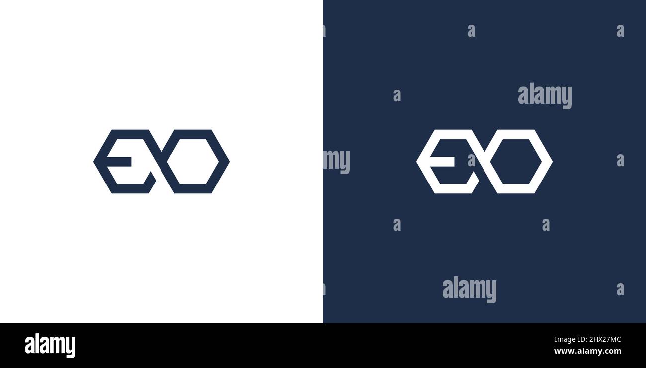 Unique and modern initial letter EXO logo design Stock Vector Image ...