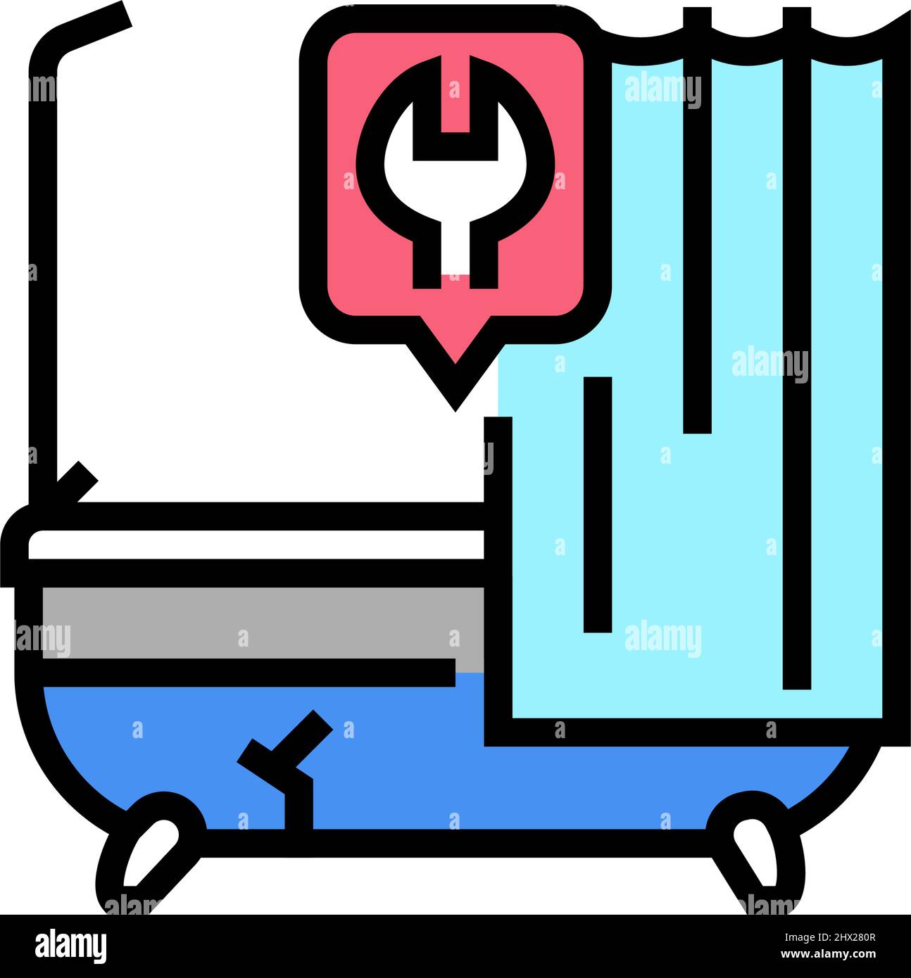 bath repairs color icon vector illustration Stock Vector Image & Art ...