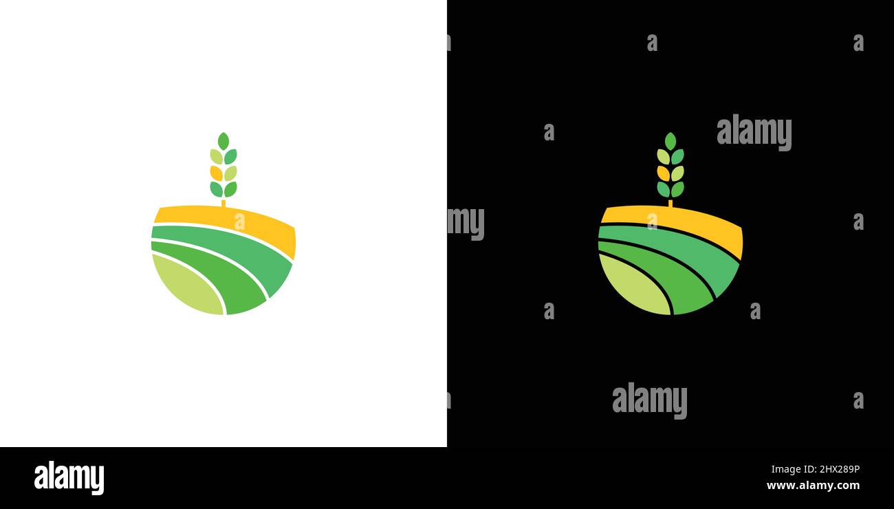 Attractive and colorful rice illustration logo design Stock Vector ...